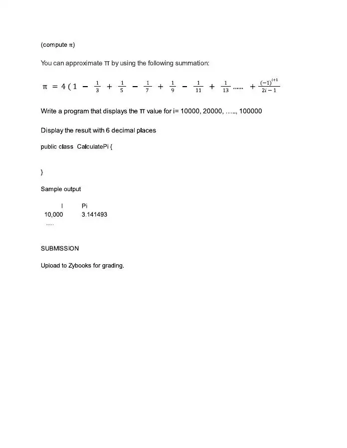 Calculate Pi | California State University, Northridge - Edubirdie