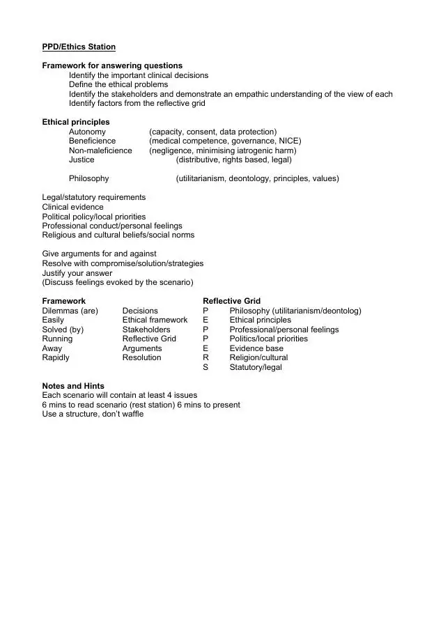 Osce Stations - Edubirdie