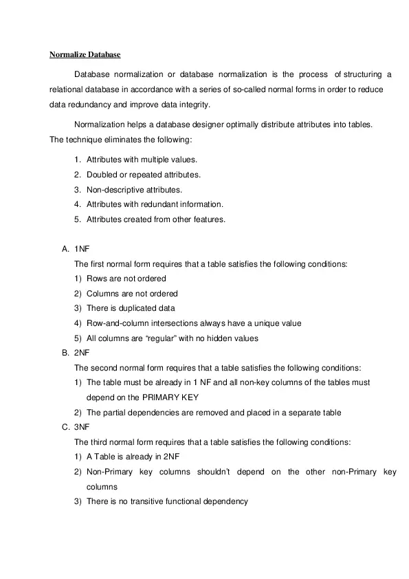 1NF, 2NF and 3NF for Database Normalization | American Baptist College ...
